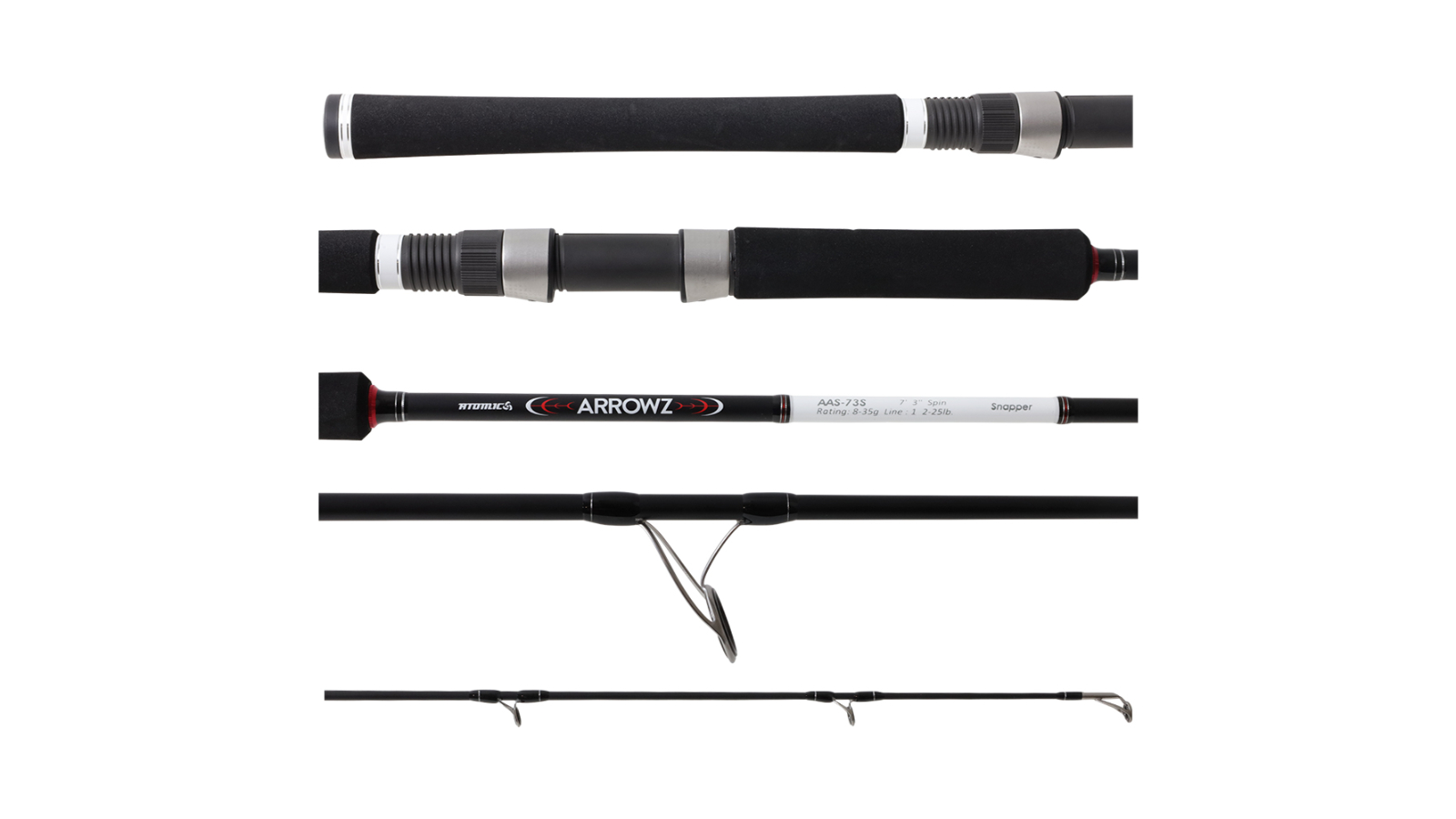 Arrowz Atomic Carbon 7ft/3inch Snapper Spin Fishing Rod - 12-25lbs ...