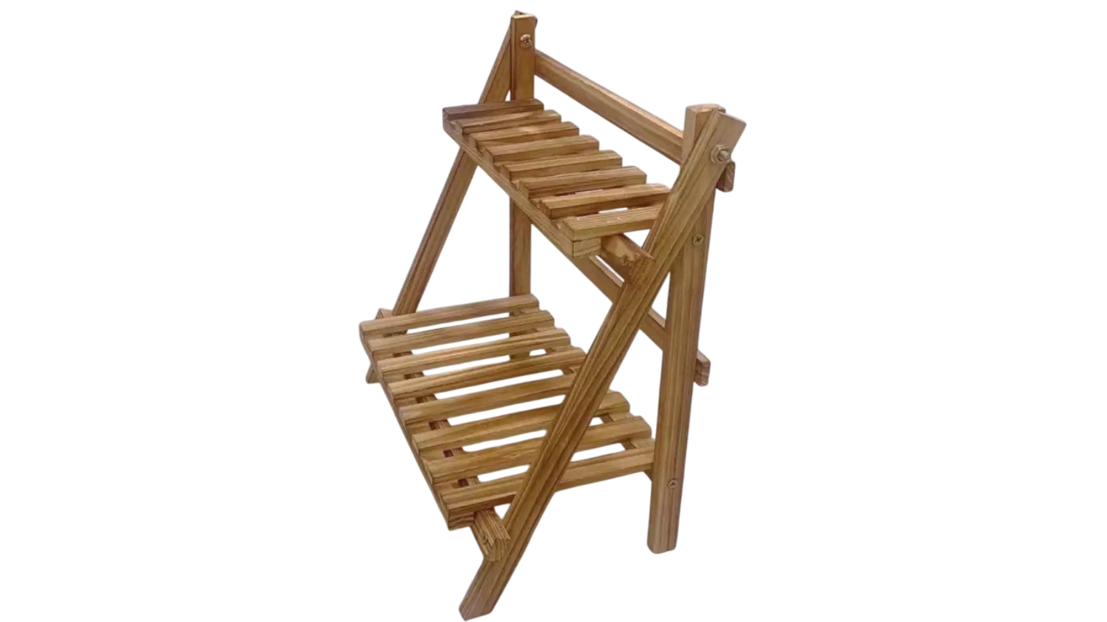 TM Wooden Double Layer Trapezoidal Storage Rack | Harvey Norman