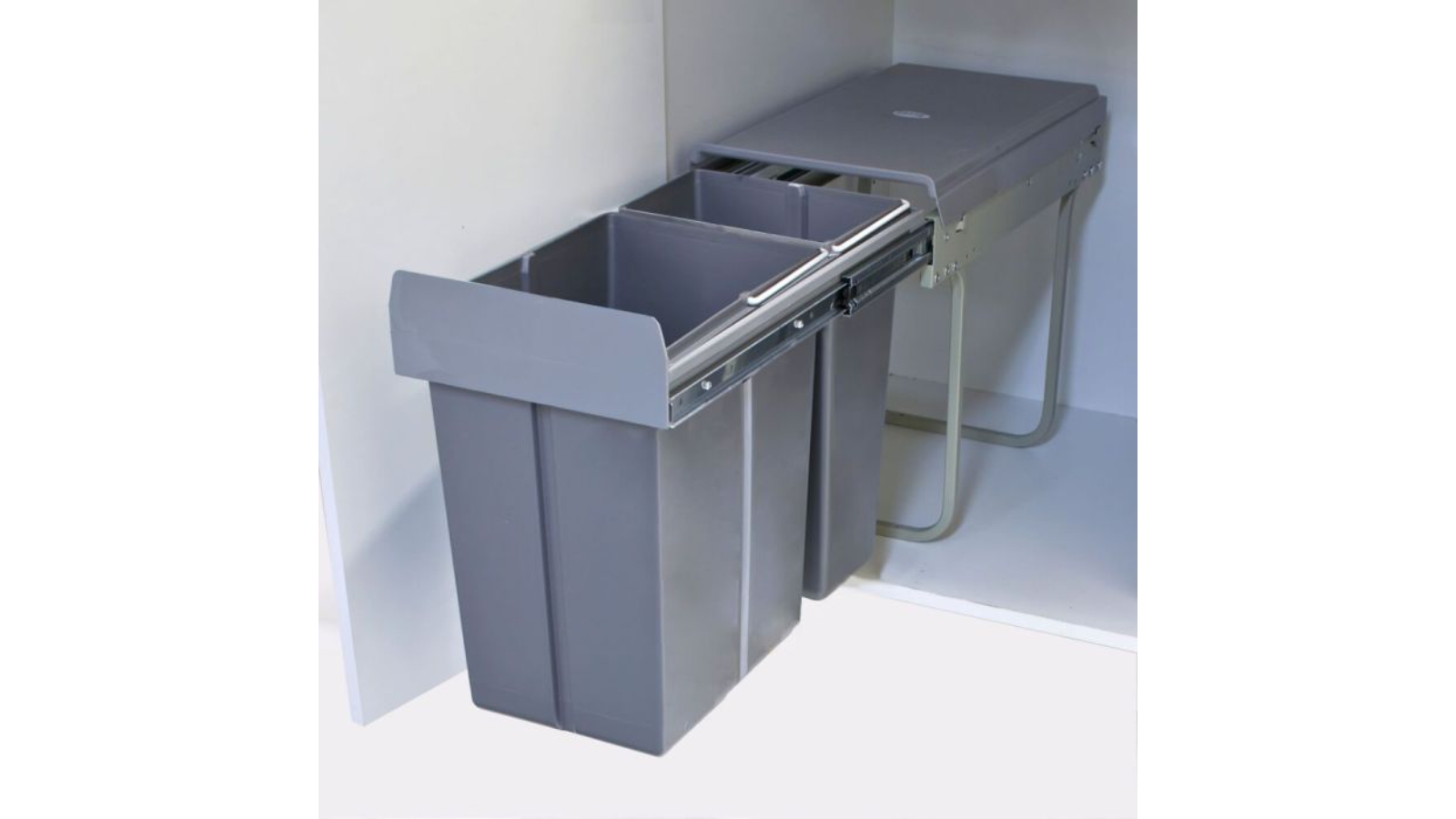 Elite Domestique 30L Twin Slide-Out Slim Concealed Waste Bin | Harvey ...