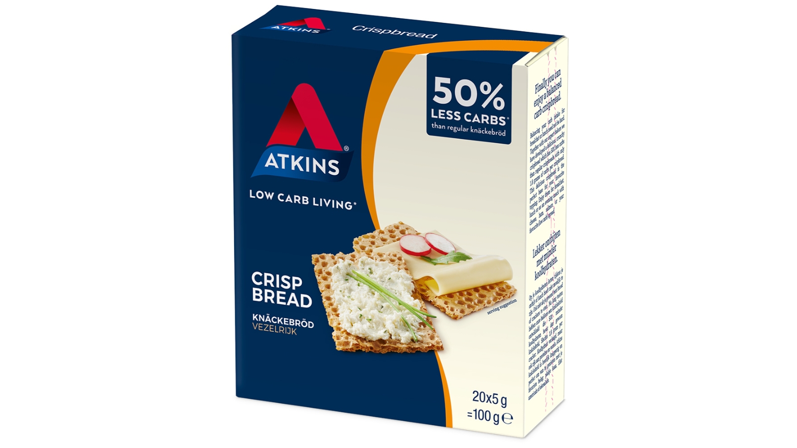 Atkins 5g Living Crispbread 20 pack | Harvey Norman