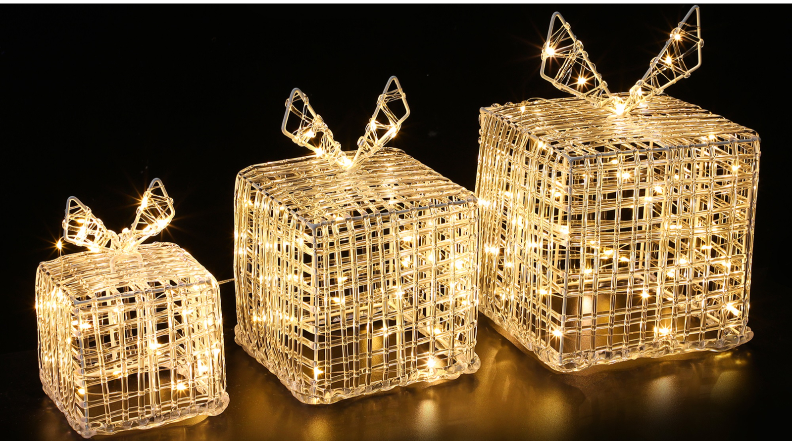 Lexi Lighting Set of 3 Acrylic Gift Box | Harvey Norman