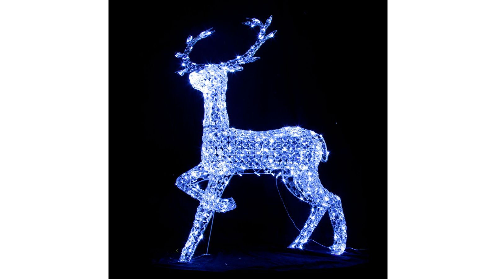Hisen 3D Acrylic LED Reindeer for Christmas Lighting Decoration - 127cm ...