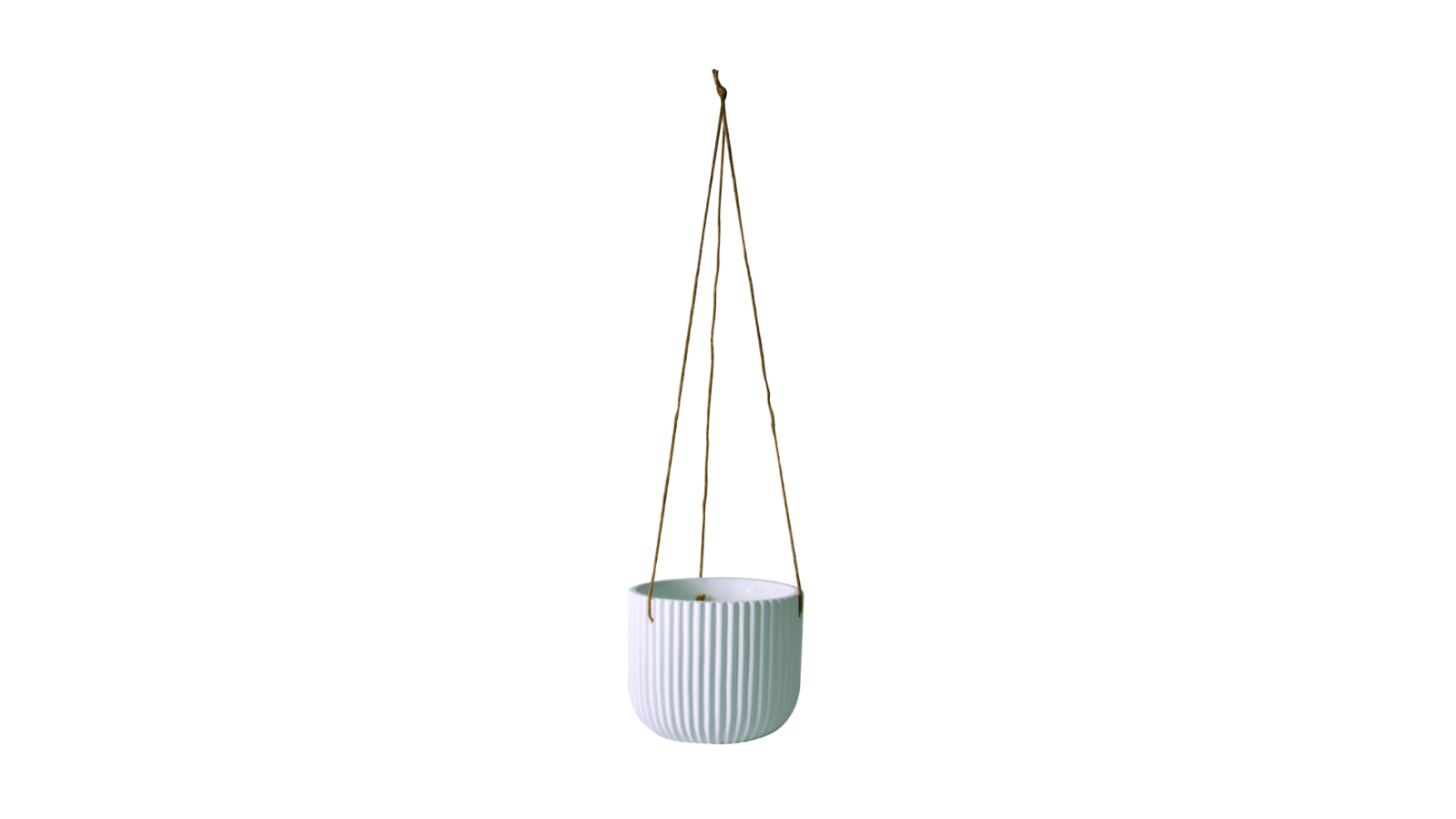 Maine and Crawford 70cm Diego Stripe Concrete String Hang Pot - White ...