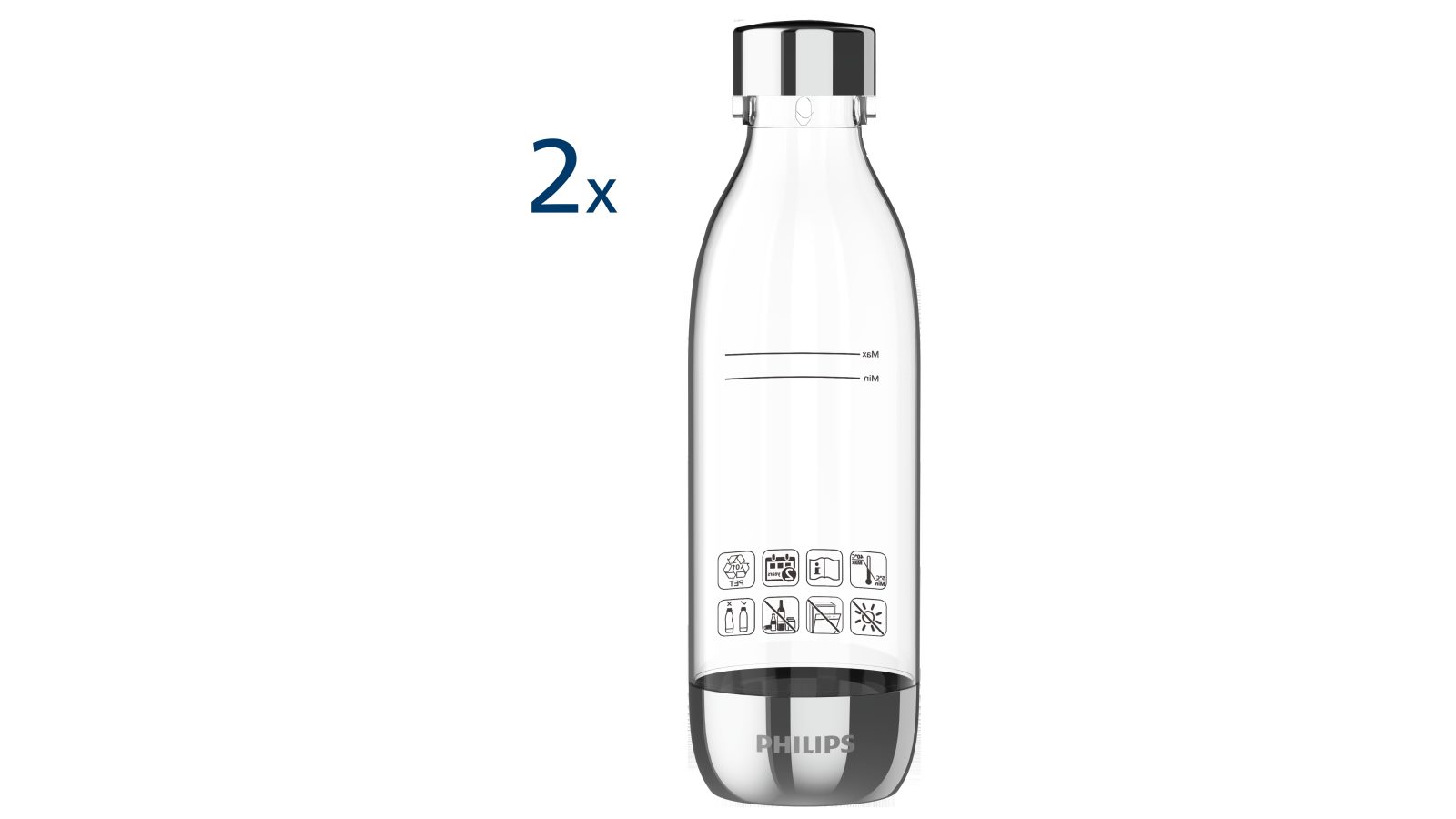 Philips GoZero Hydration Carbonating 0.5L Bottle - 2 Pack | Harvey Norman