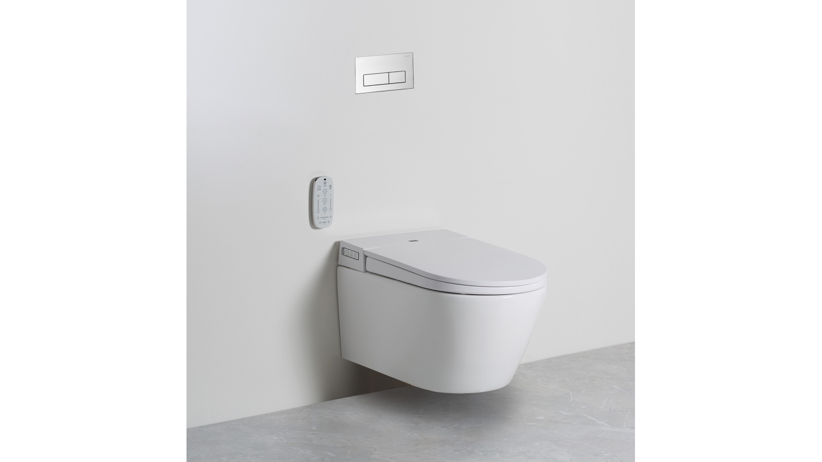 Argent Evo Wall Hung Smart Toilet System with Argent Inwall Cistern ...
