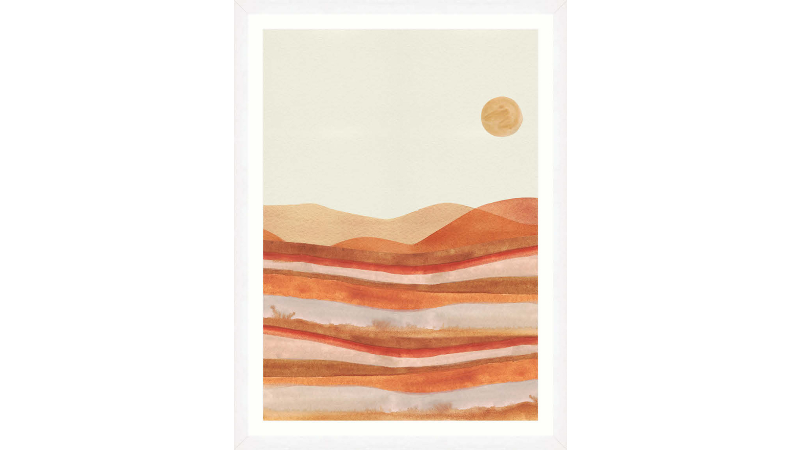 Terracotta Earth II White Framed Wall Art - Large | Harvey Norman