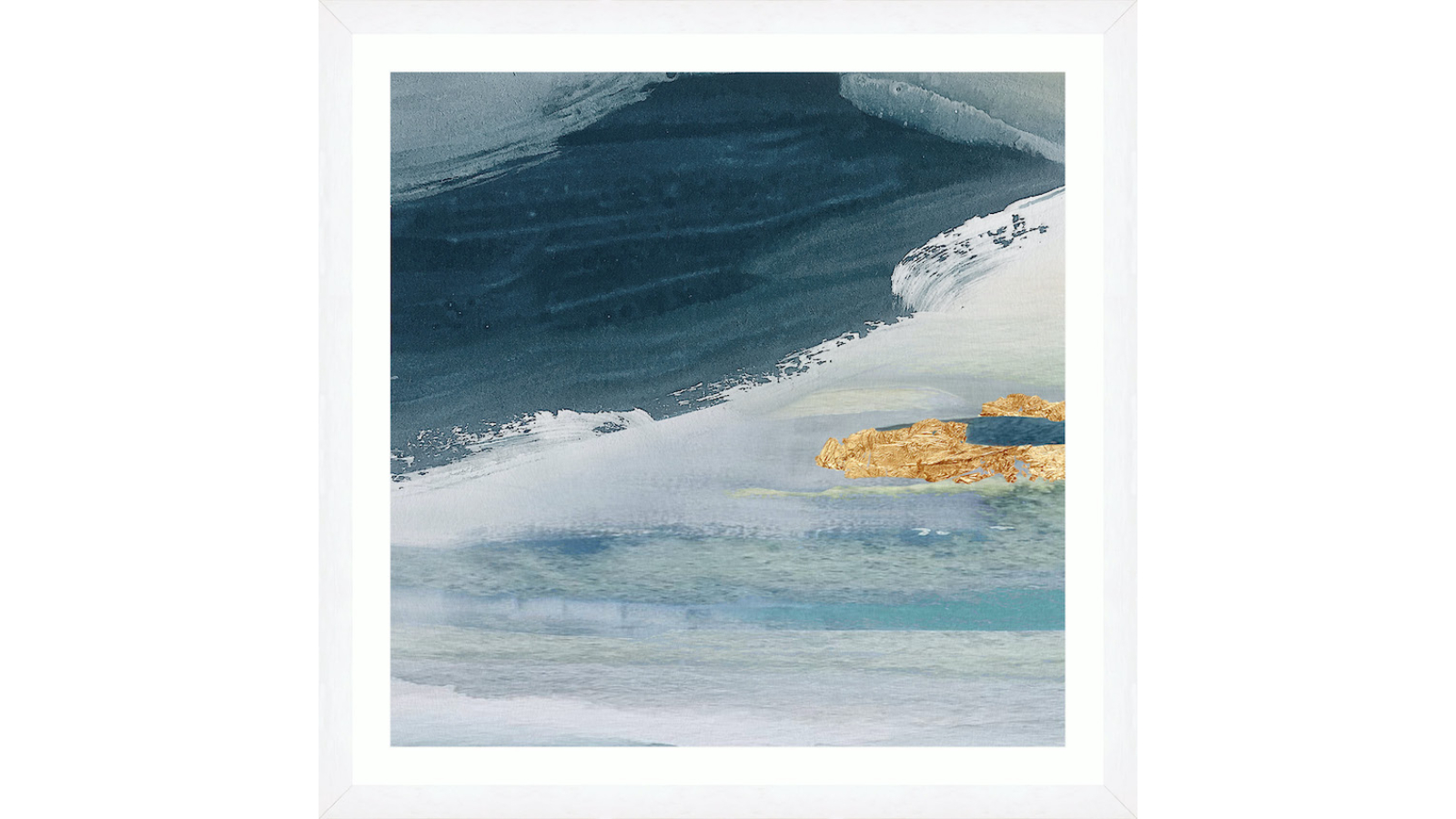 Abstract Sea IX White Framed Wall Art - Large | Harvey Norman
