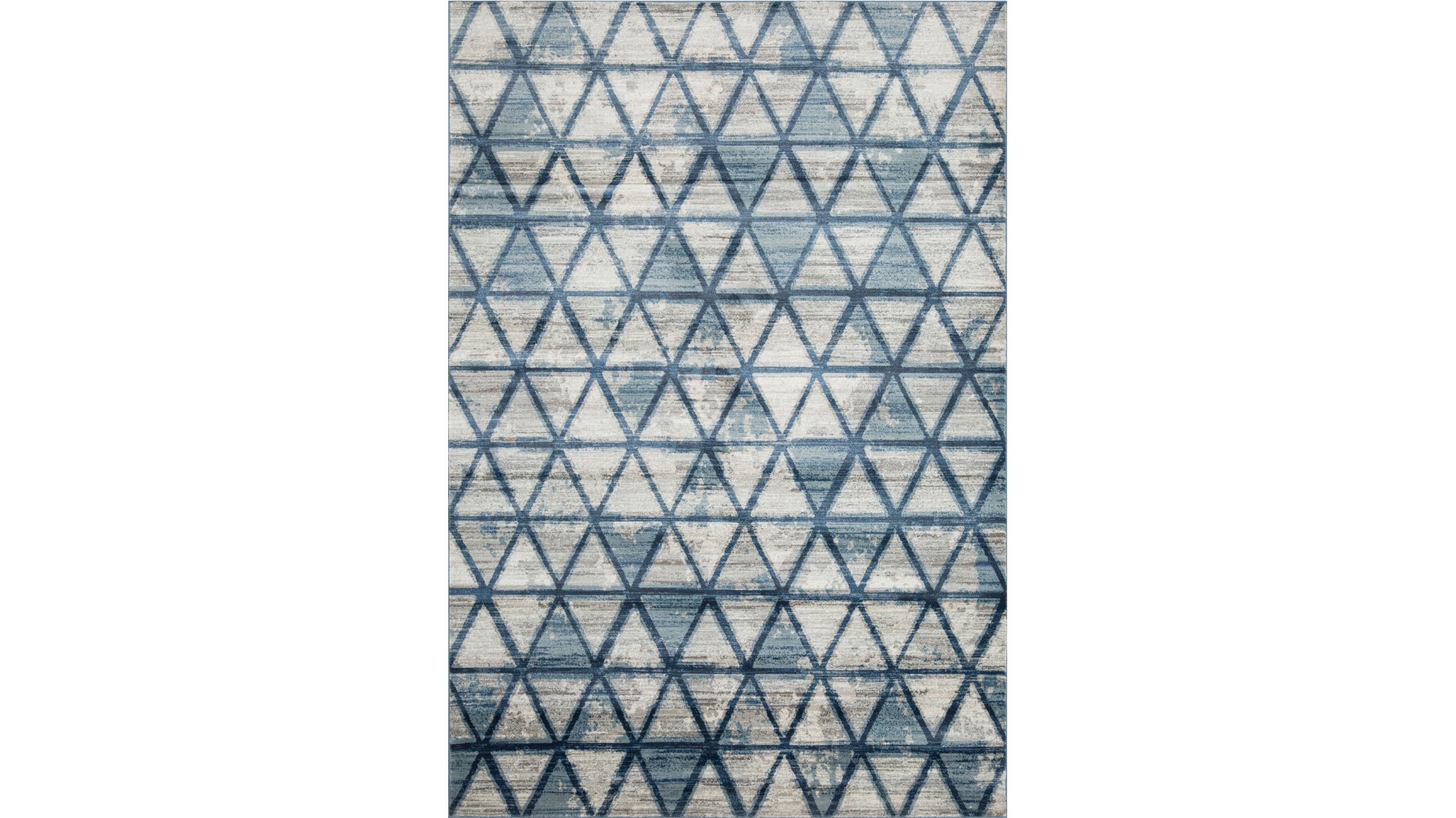 Kendra Triangles Blue Rug | Harvey Norman