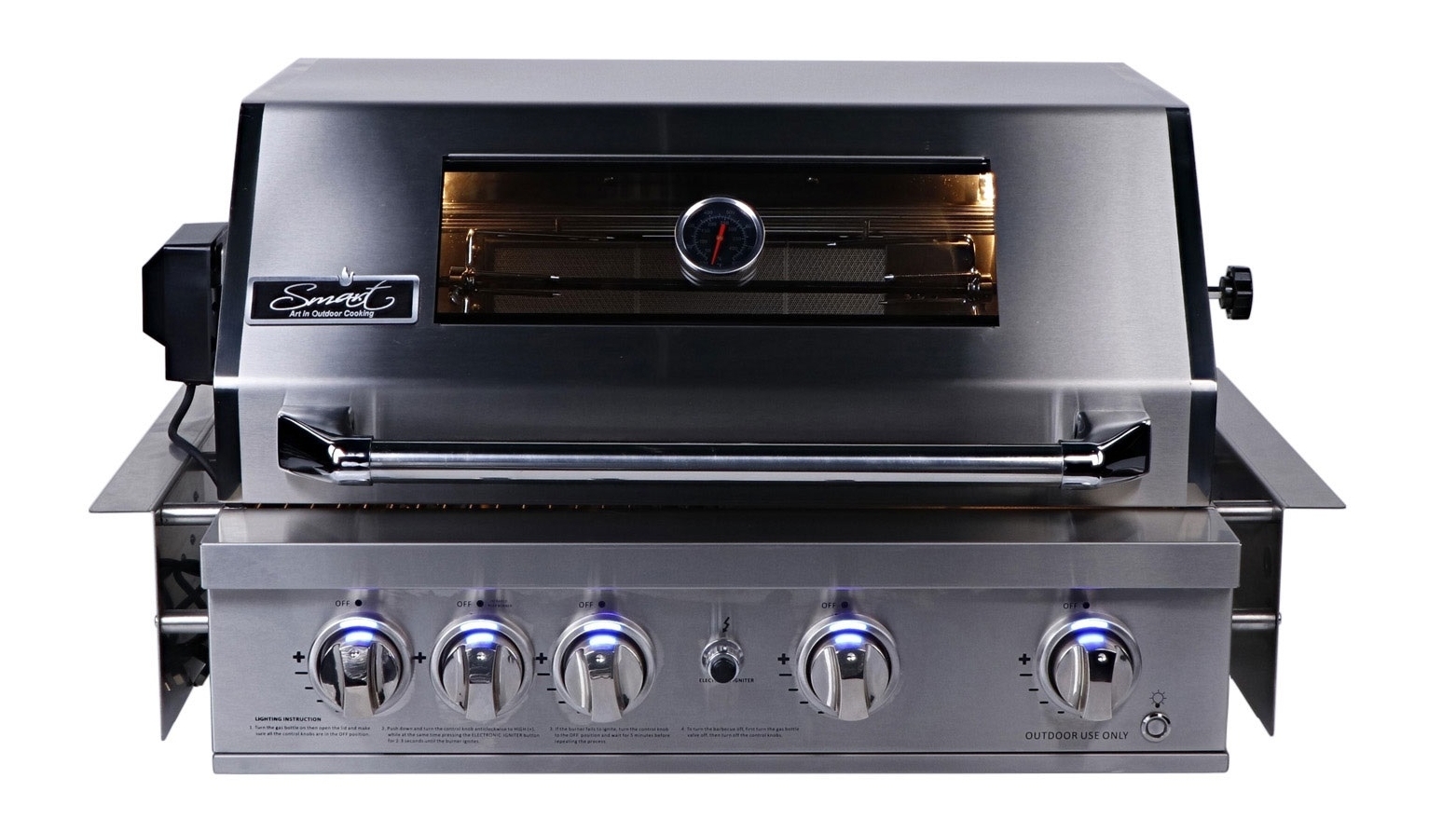 Smart 4-Burner Built-In BBQ - Stainless Steel | Harvey Norman