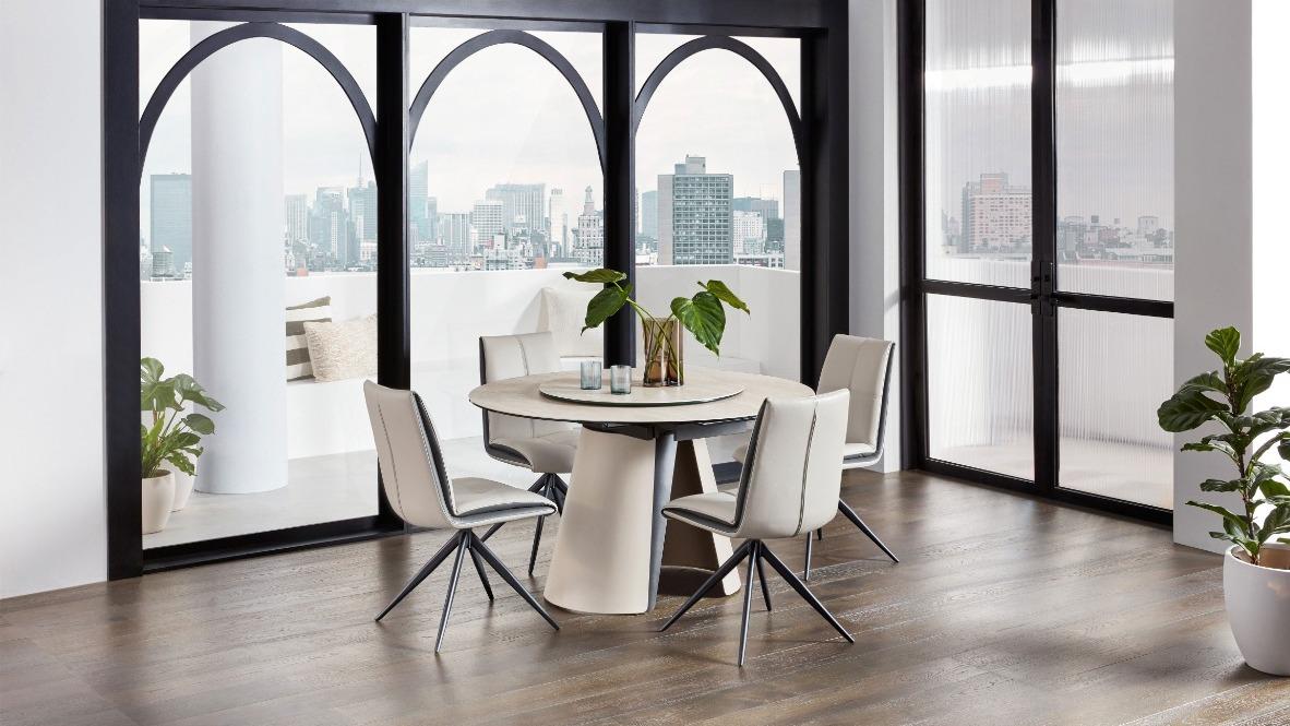 Elysian 5-Piece Round Extension Dining Setting | Harvey Norman