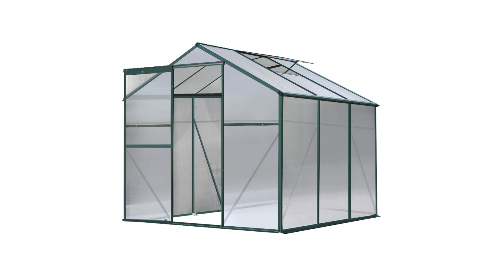 Greenfingers 1.9x1.9m Aluminum Green House Polycarb | Harvey Norman