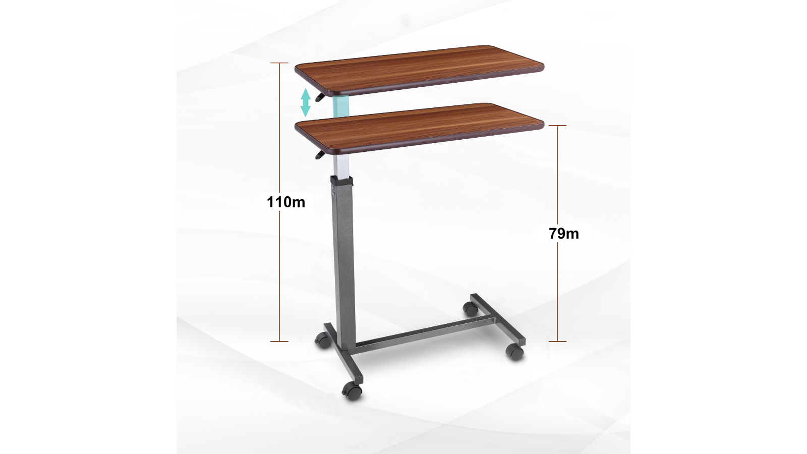 Altus Steel Frame Overbed Laminate Table | Harvey Norman