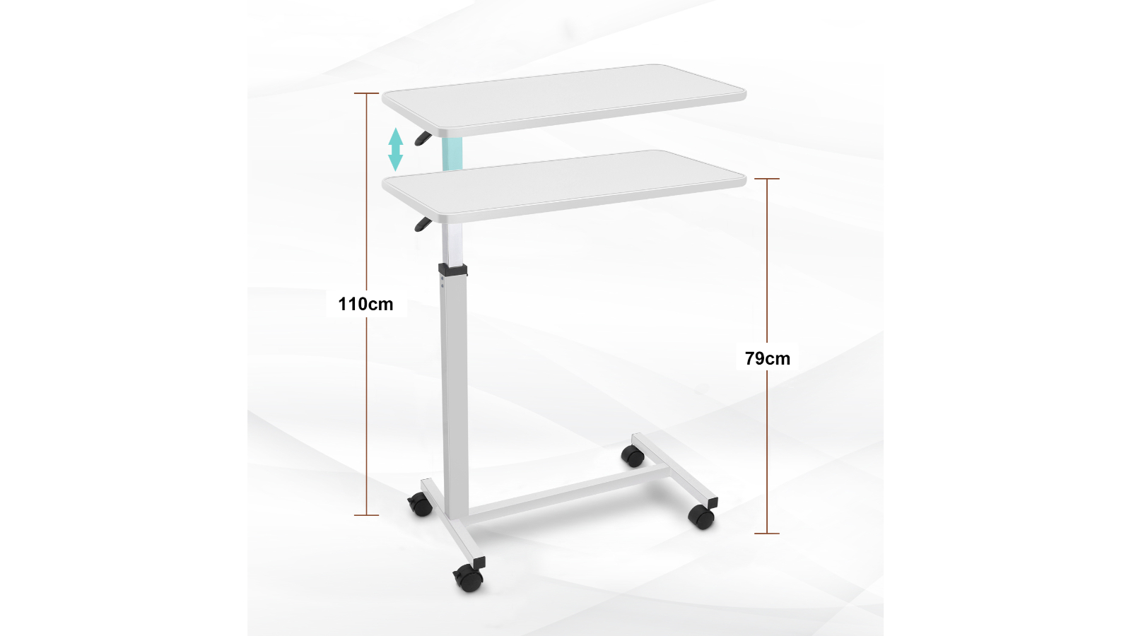 Altus Altus Adjustable Overbed Table - White | Harvey Norman