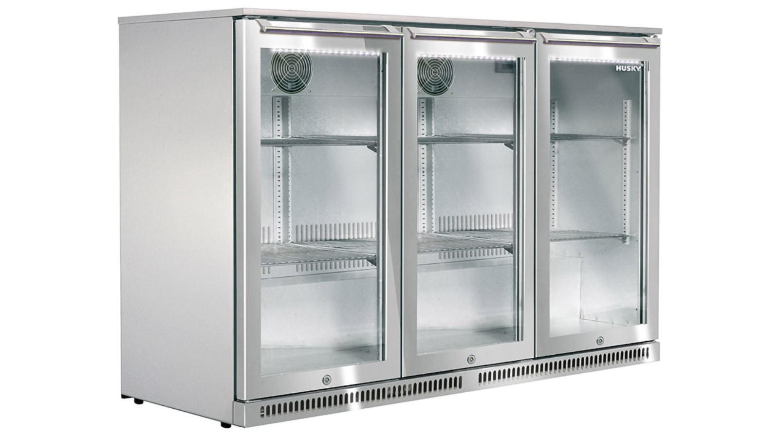 Husky 307 Litre Alfresco Triple Glass Door Drinks Chiller - Stainless ...