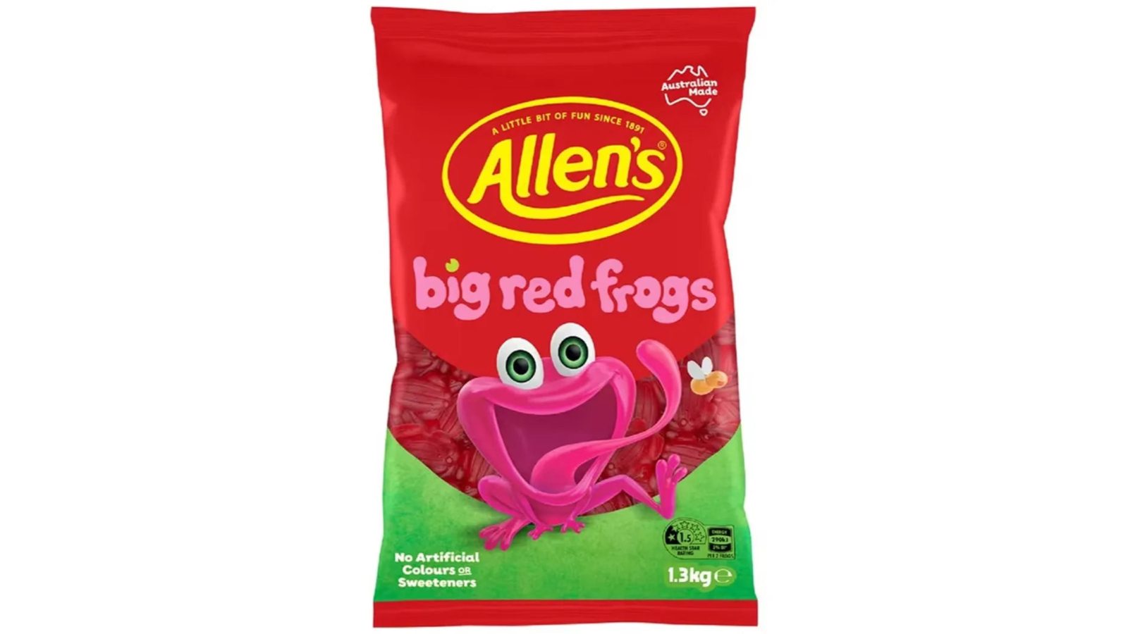 Allens Big Red Frogs Alive Lollies - Large | Harvey Norman