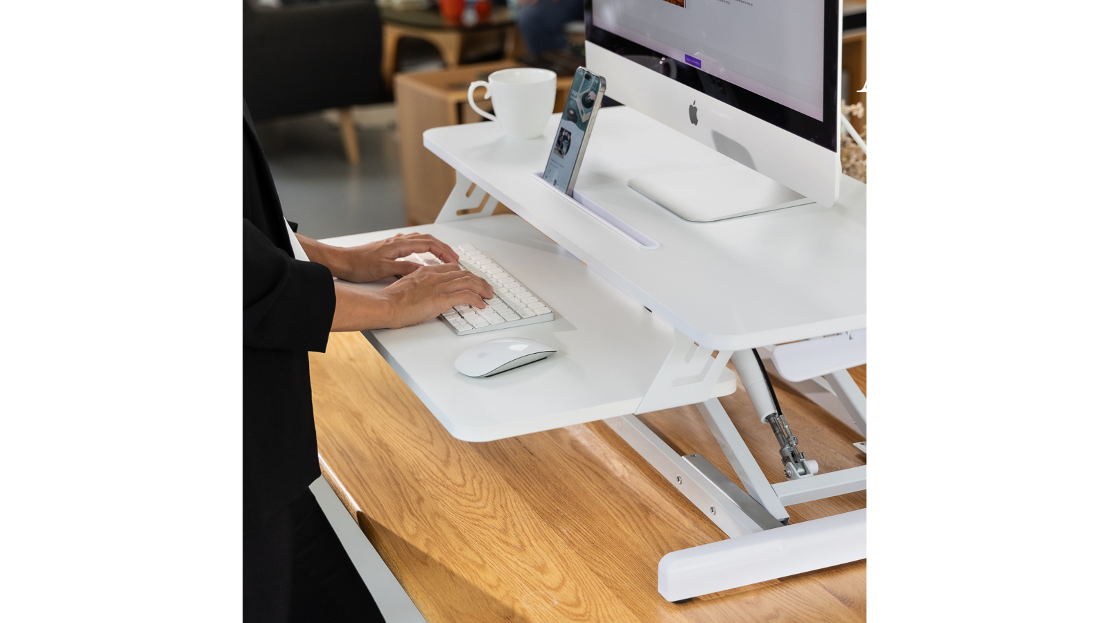 Altus Stand-Up Desk Converter 88cm Extra Wide Sit-to-Stand Tabletop ...