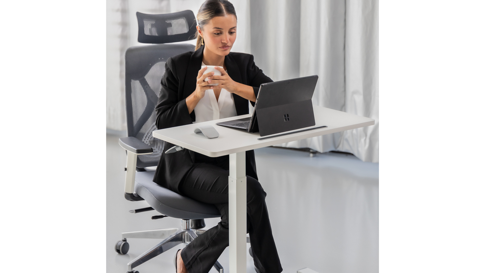 Altus Adjustable Mobile Standing Desk | Harvey Norman
