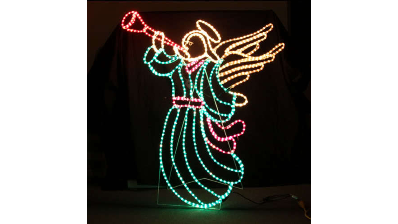 Hisen Animated Christmas Angel Sounding Trumpet Motif LED Rope Light ...