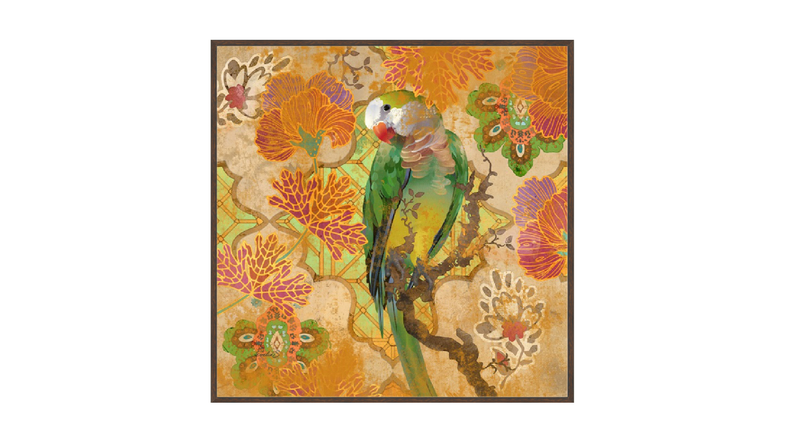 La Grolla Animal Utopia II Walnut Gallery Wall Art - 103 x 103cm ...