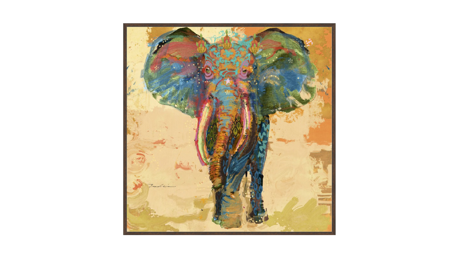 La Grolla Animal Utopia III Walnut Gallery Wall Art - 67 x 67cm ...