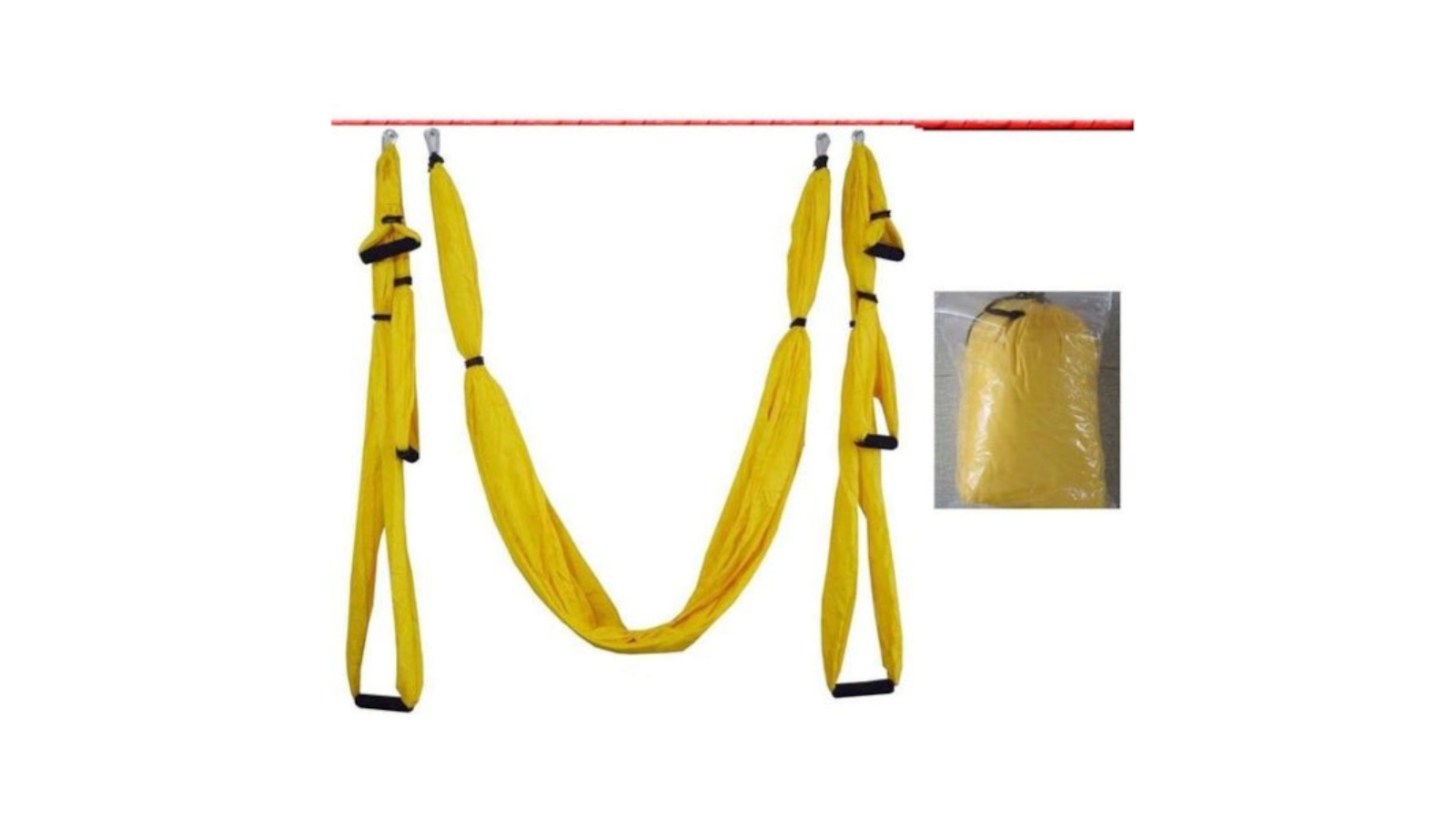 HOD Set of 2 Anti-Gravity Aerial Yoga Hammock - Yellow | Harvey Norman