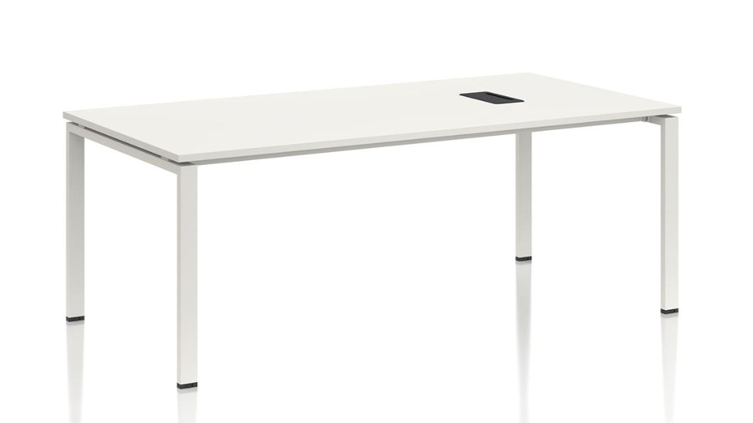 HelloFurniture White Emery Meeting Table - 200cm | Harvey Norman