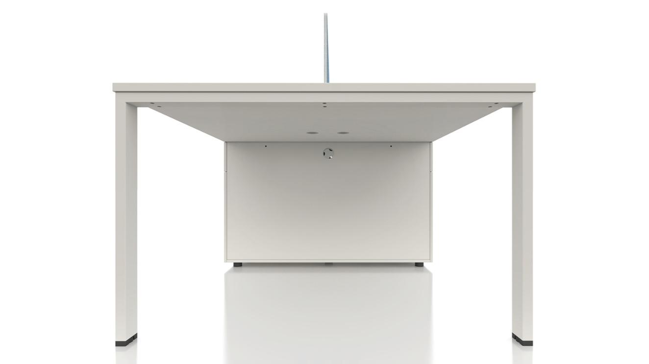 HelloFurniture White 2-Seater Emery Office Table | Harvey Norman