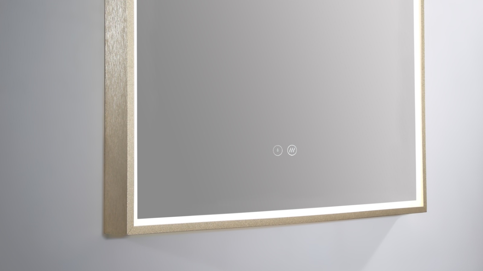 Remer Arch Aluminium Frame LED Mirror with Demister - Brushed Brass ...
