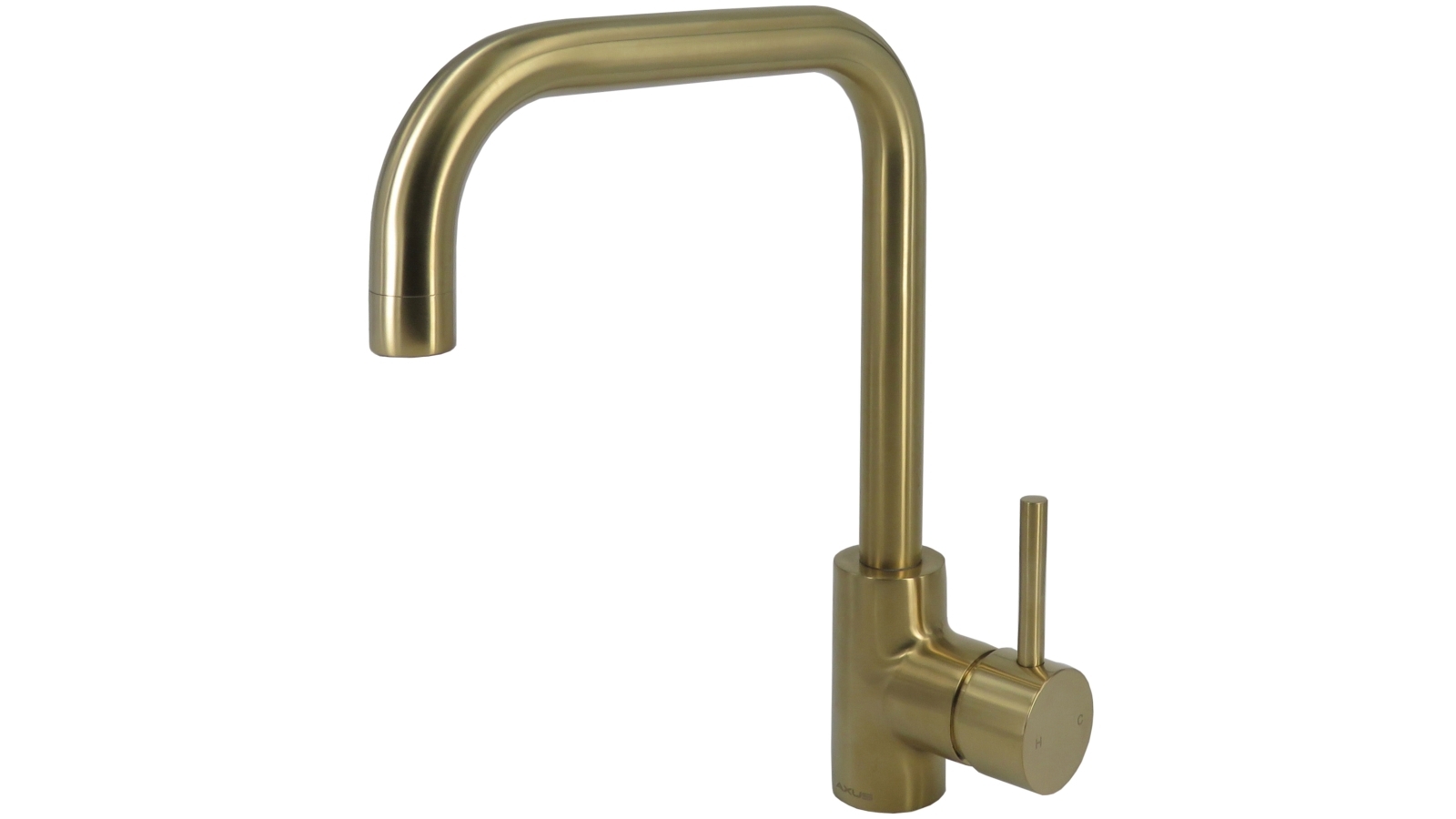 Arcisan Axus Pin Lever Gooseneck Sink Mixer - Brushed Brass PVD ...