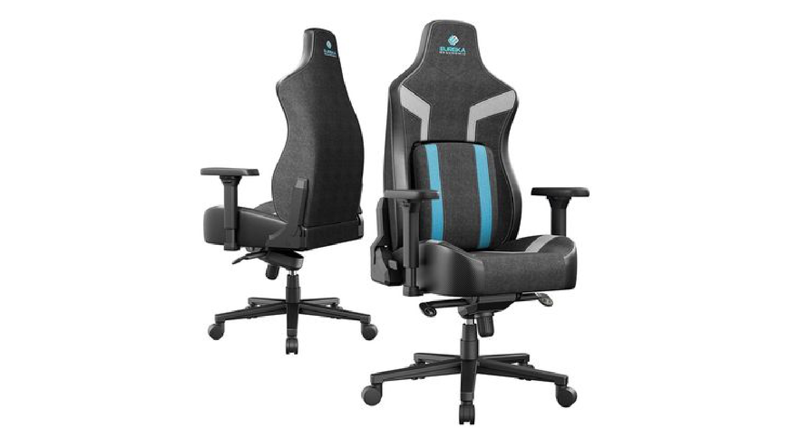 Eureka GC08 Python II Chair - Black/Blue | Harvey Norman