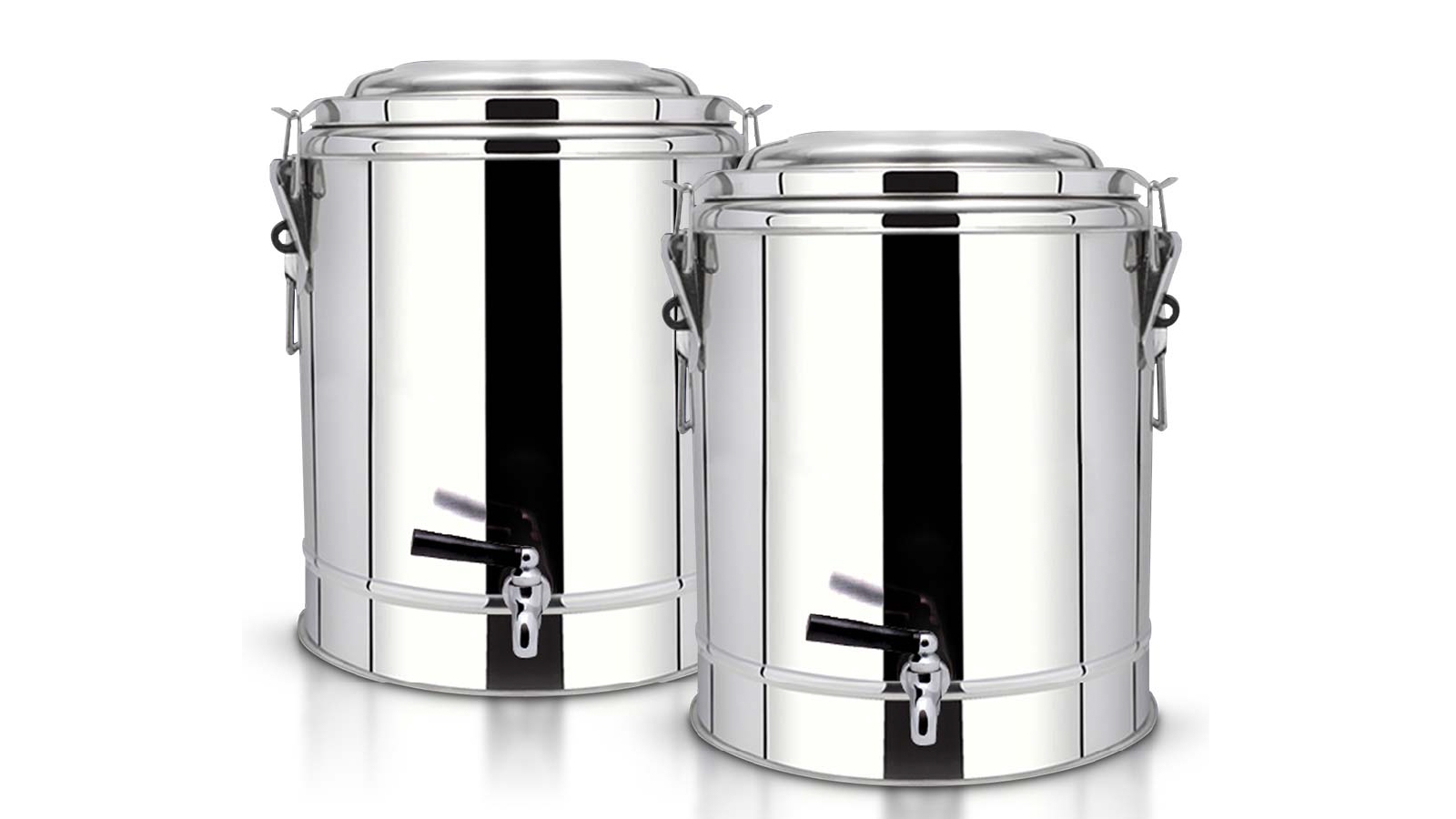 SOGA 2x 35L Stainless Steel Insulated Stock Pot Dispenser With Tap ...