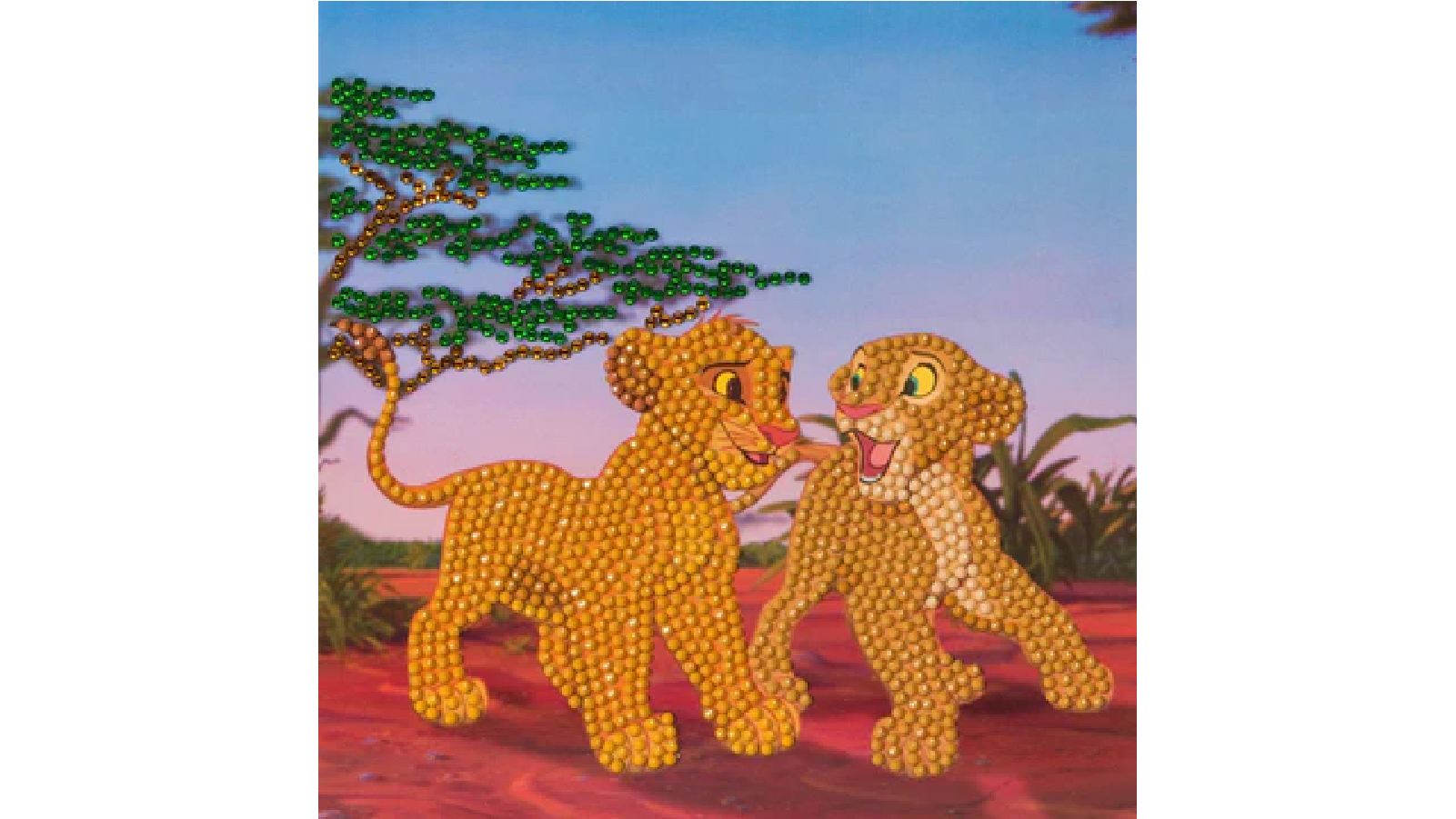Craft Buddy Simba and Nala Card Crystal Art | Harvey Norman