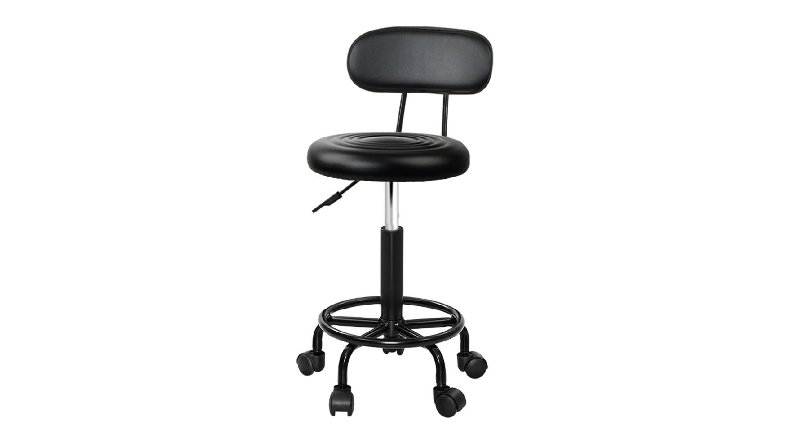 Artiss Salon Stool Hydraulic Lift with Backrest | Harvey Norman
