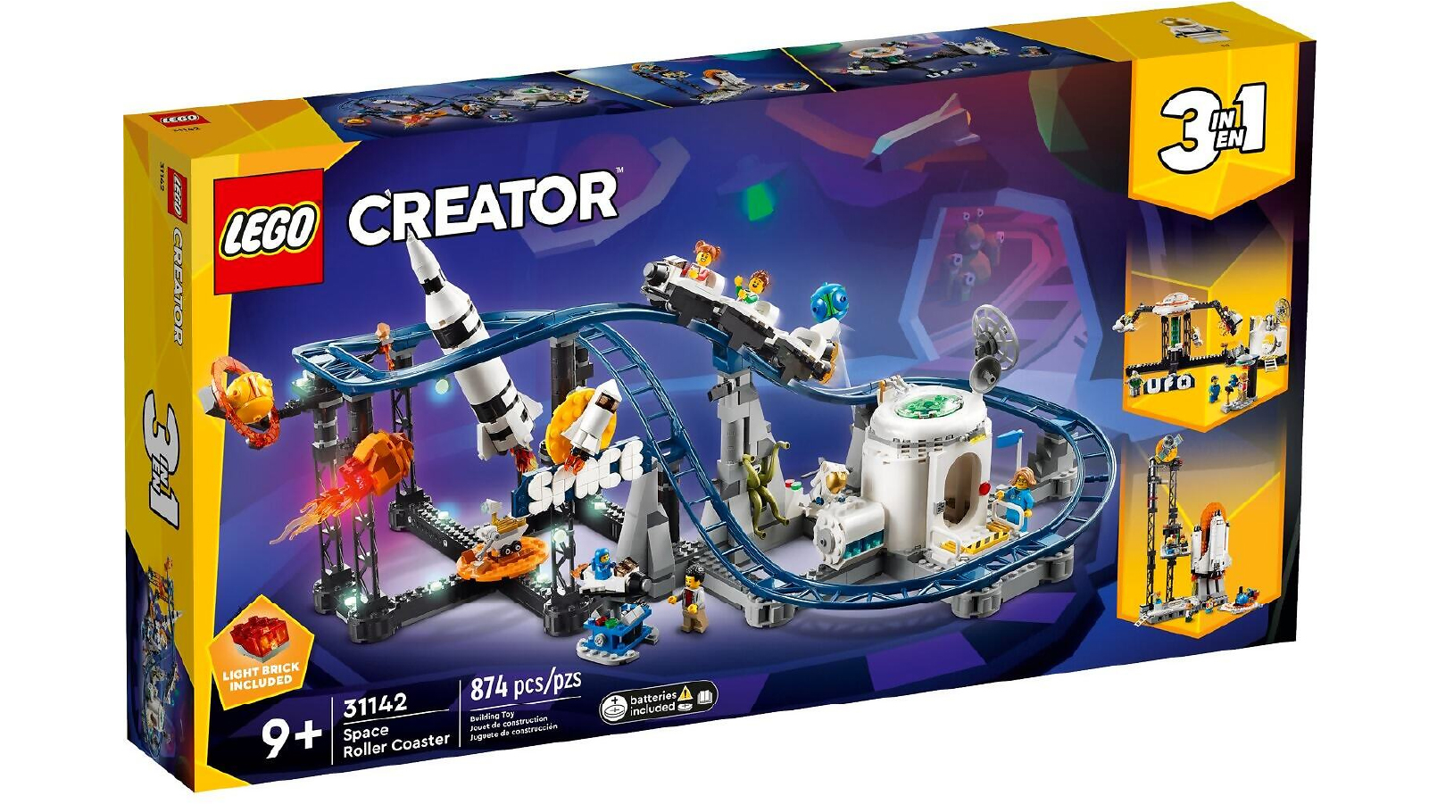 Lego Creator 3 in 1 31142 Space Roller Coaster | Harvey Norman