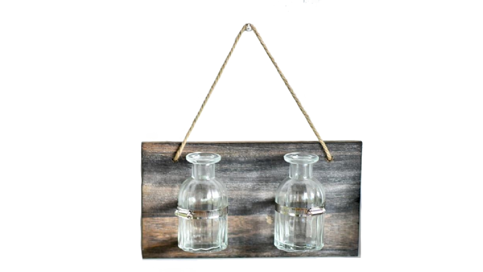 HOD Glass Vase On Hanging Wooden Wall Plaque Home Decor - C | Harvey Norman