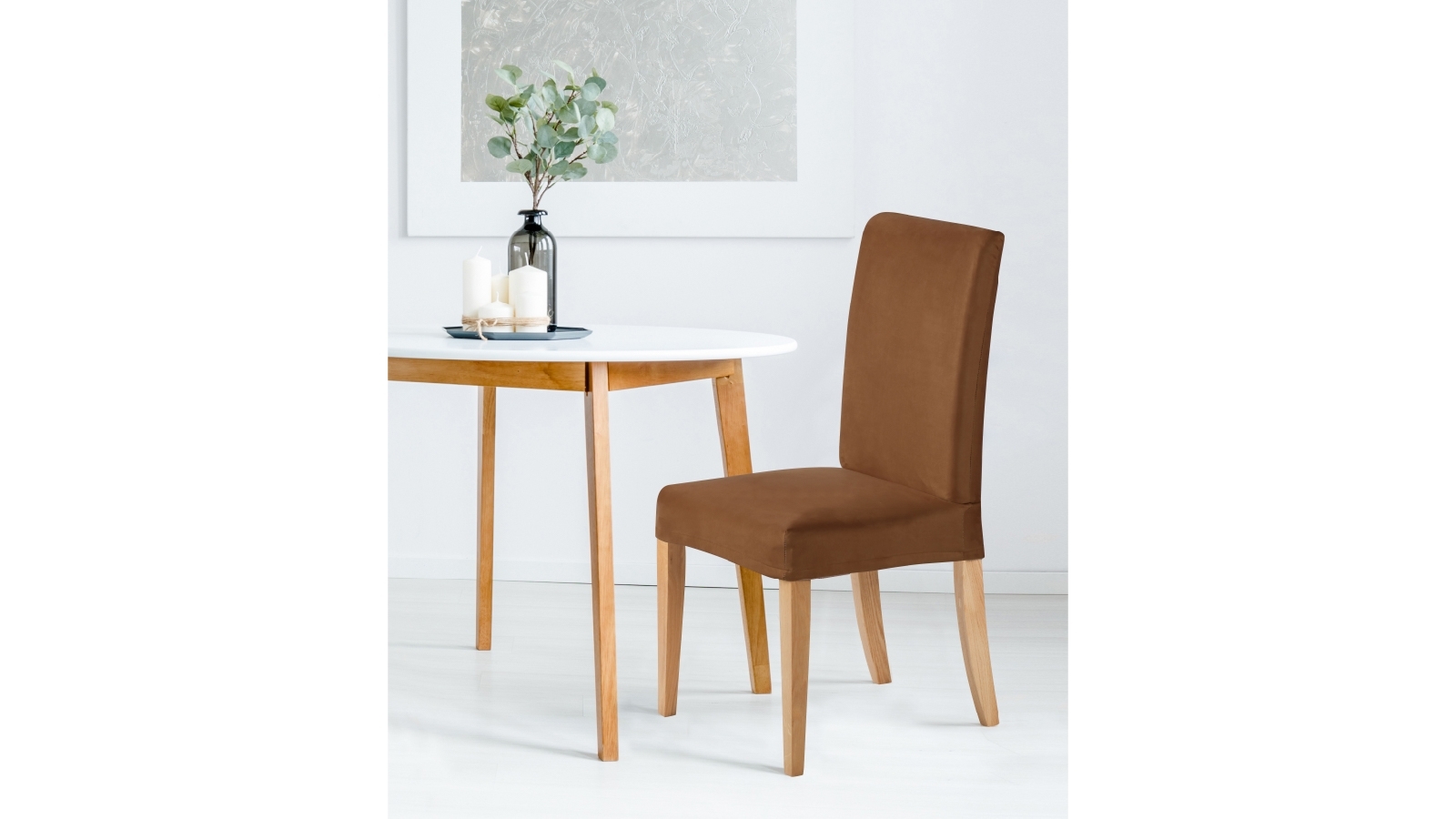 Sherwood Home Faux Suede Rust Dining Chair Cover | Harvey Norman