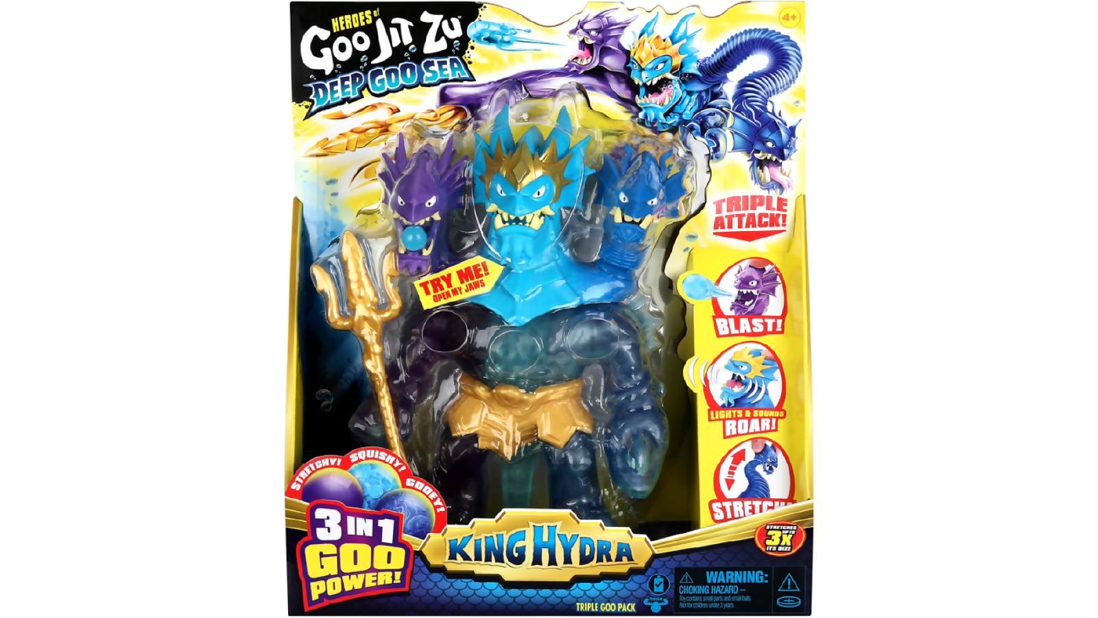 Heroes Of Goo Jit Zu S9 Triple Goo Pack King Hydra ruler of the Deep ...