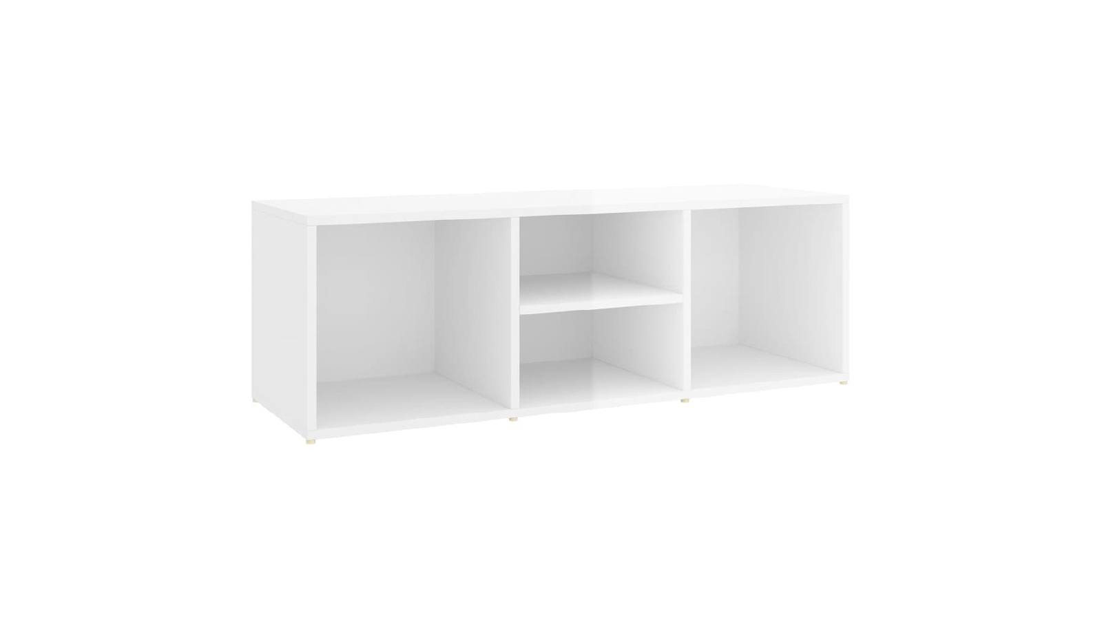VidaXL High Gloss White Chipboard Shoe Storage Bench - 105 x 35 x 35 cm ...