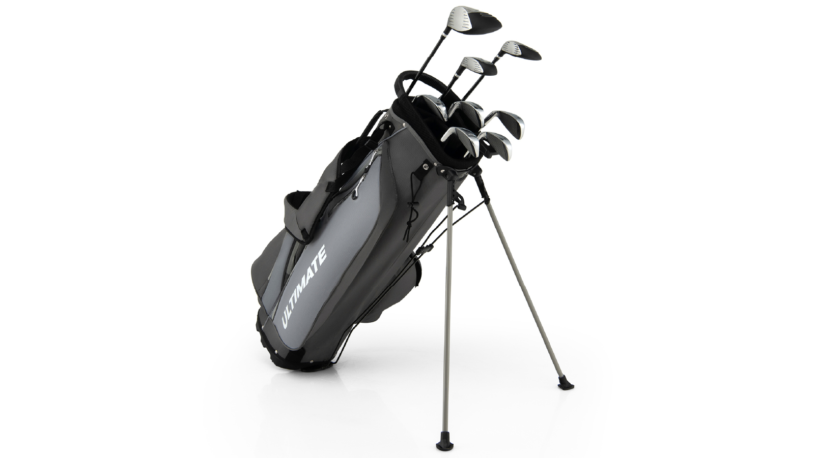 Costway Complete Men Golf Clubs Set Starters Pro with Stand Bag - Grey ...