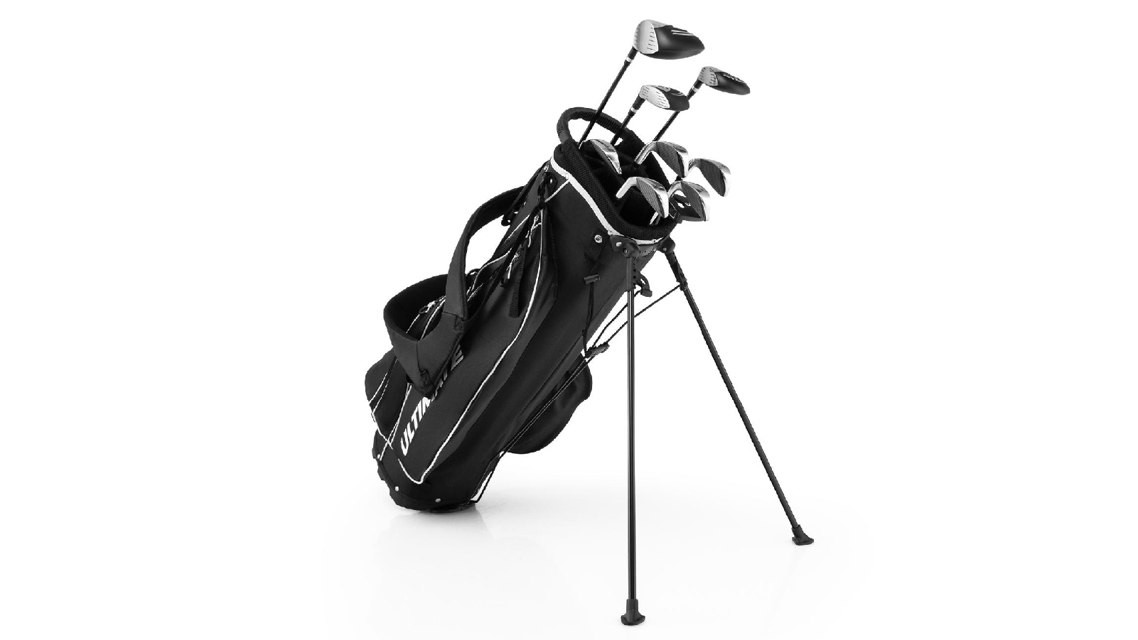 Costway Complete Men Golf Clubs Set Starters Pro with Stand Bag - Black ...