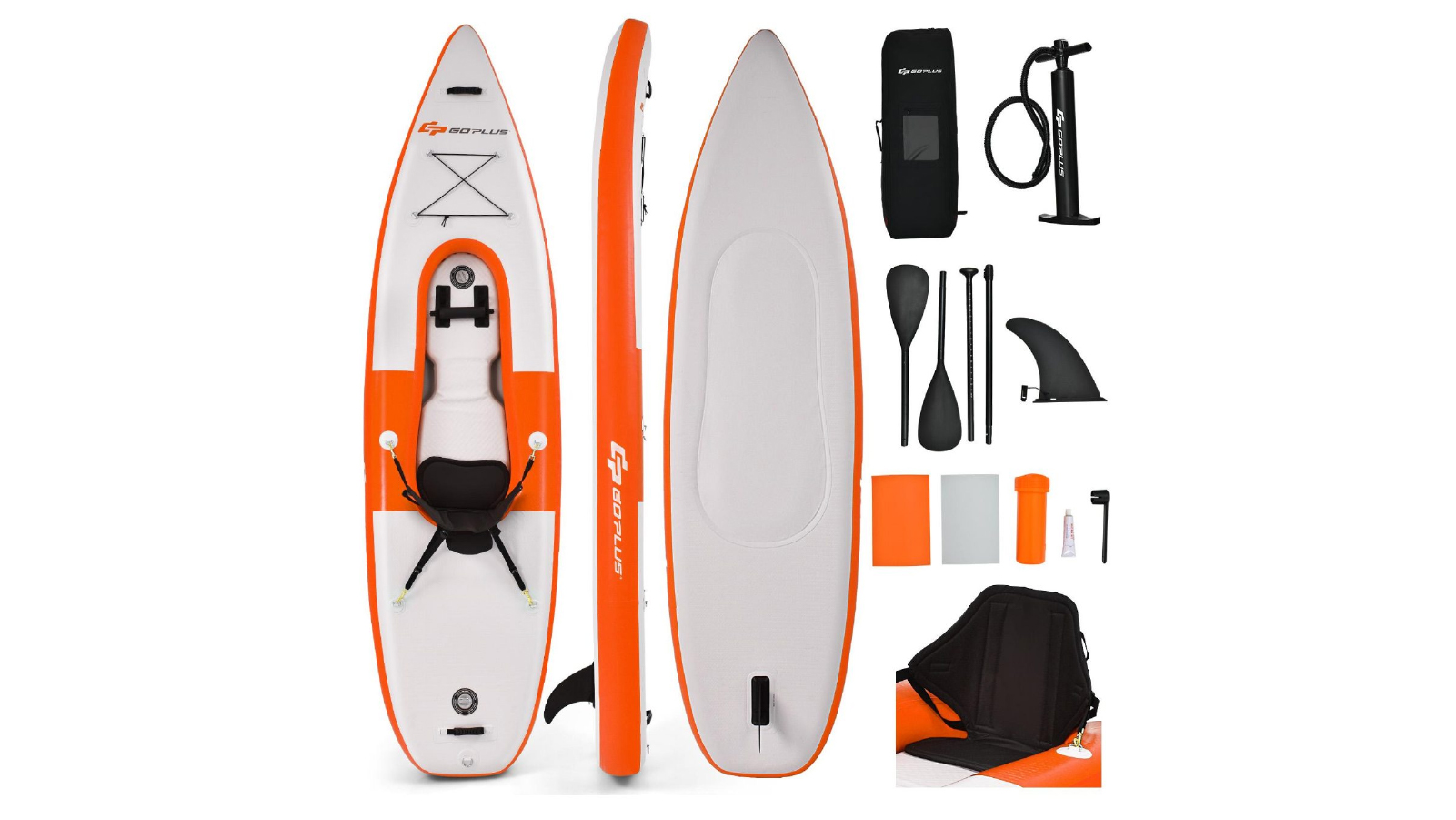 Costway 330 x 81 x 20cm Inflatable Stand Up Paddle Board Kayak with ...