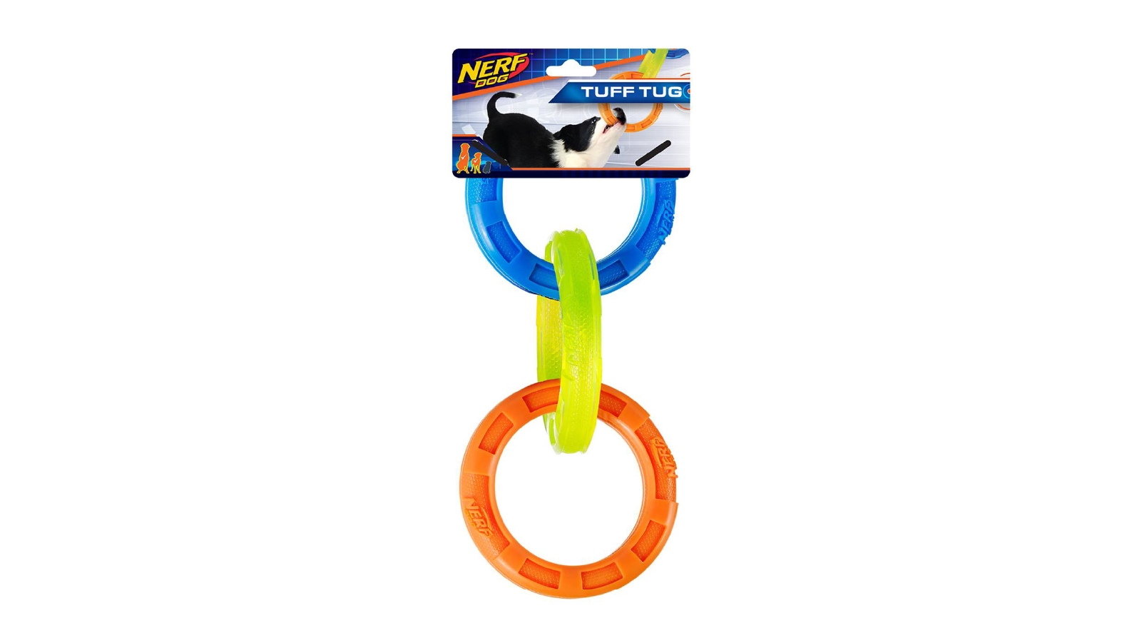 Nerf Tuff Tug 3 Ring Dog Toy | Harvey Norman