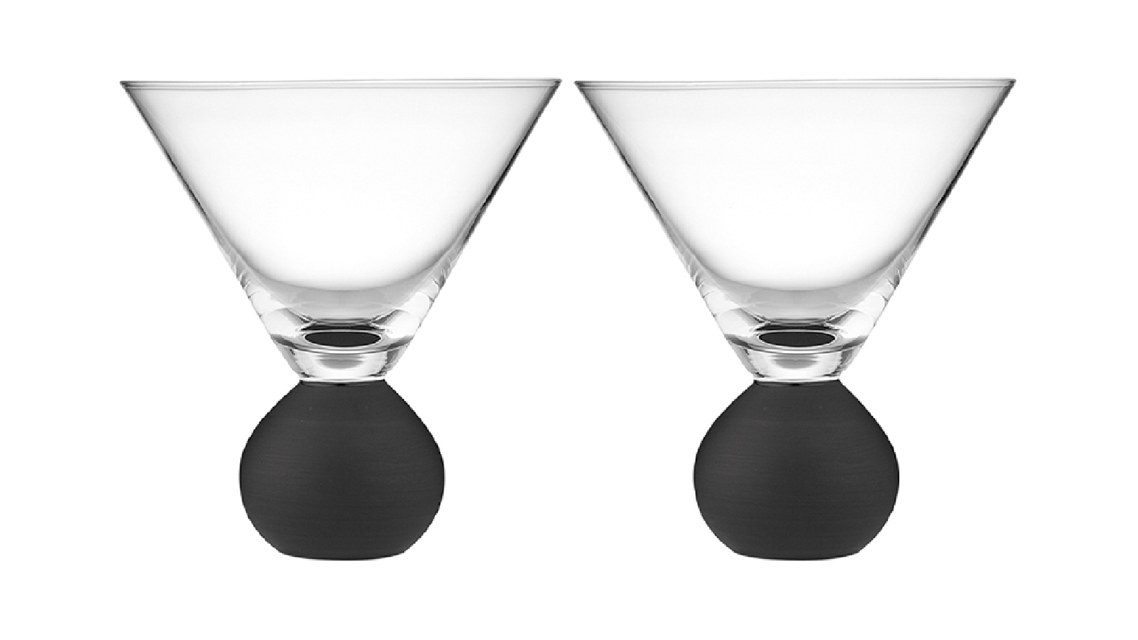 Tempa 2-Piece Astrid Martini Glasses - Black | Harvey Norman