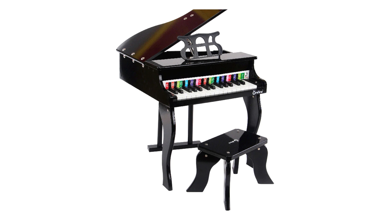 Bargene 30 Key Mini Piano Kids Wooden Pretend Musical Toy - Black ...