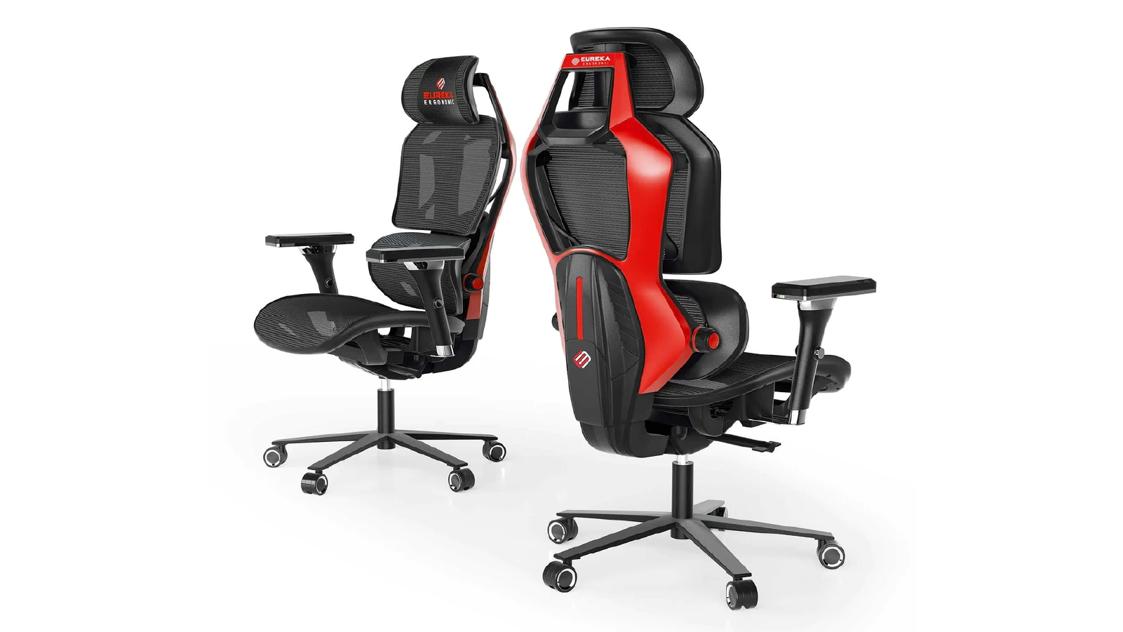 Eureka GC05 Typhon Mesh Chair - Black/Red | Harvey Norman