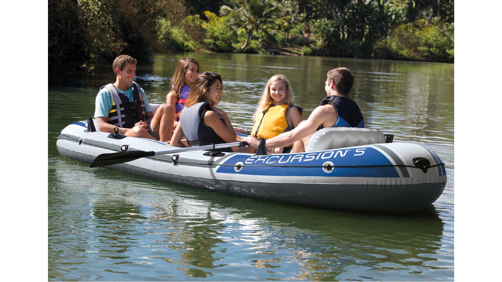 Intex Excursion 5 Boat Set | Harvey Norman