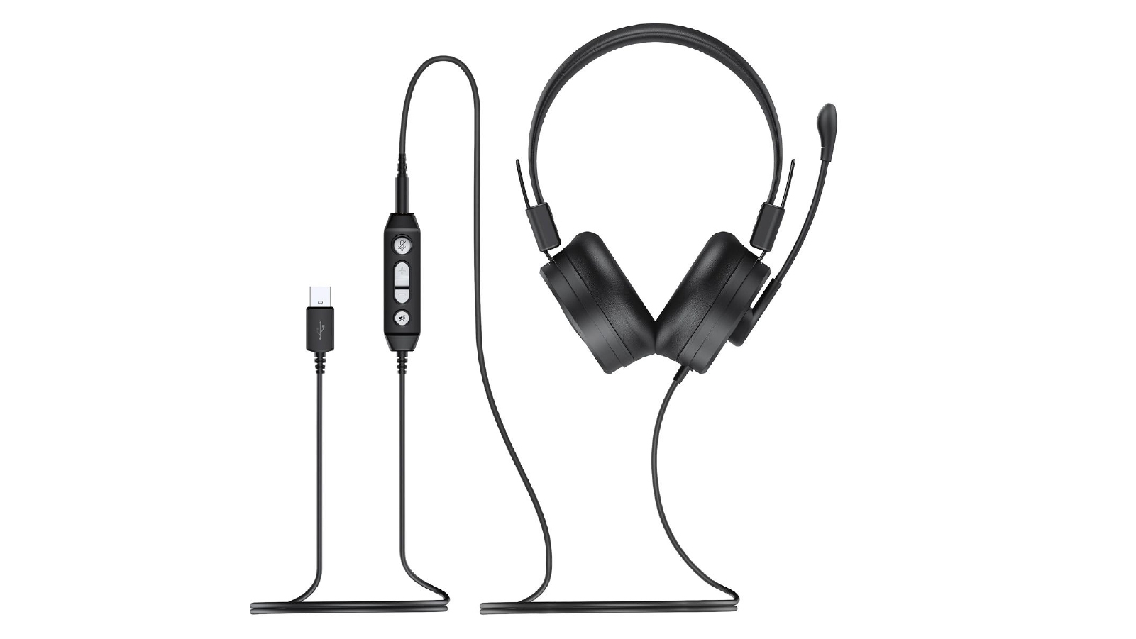 EMeet Genius Call HS20 USB Headset with Detachable In-Line Controls ...