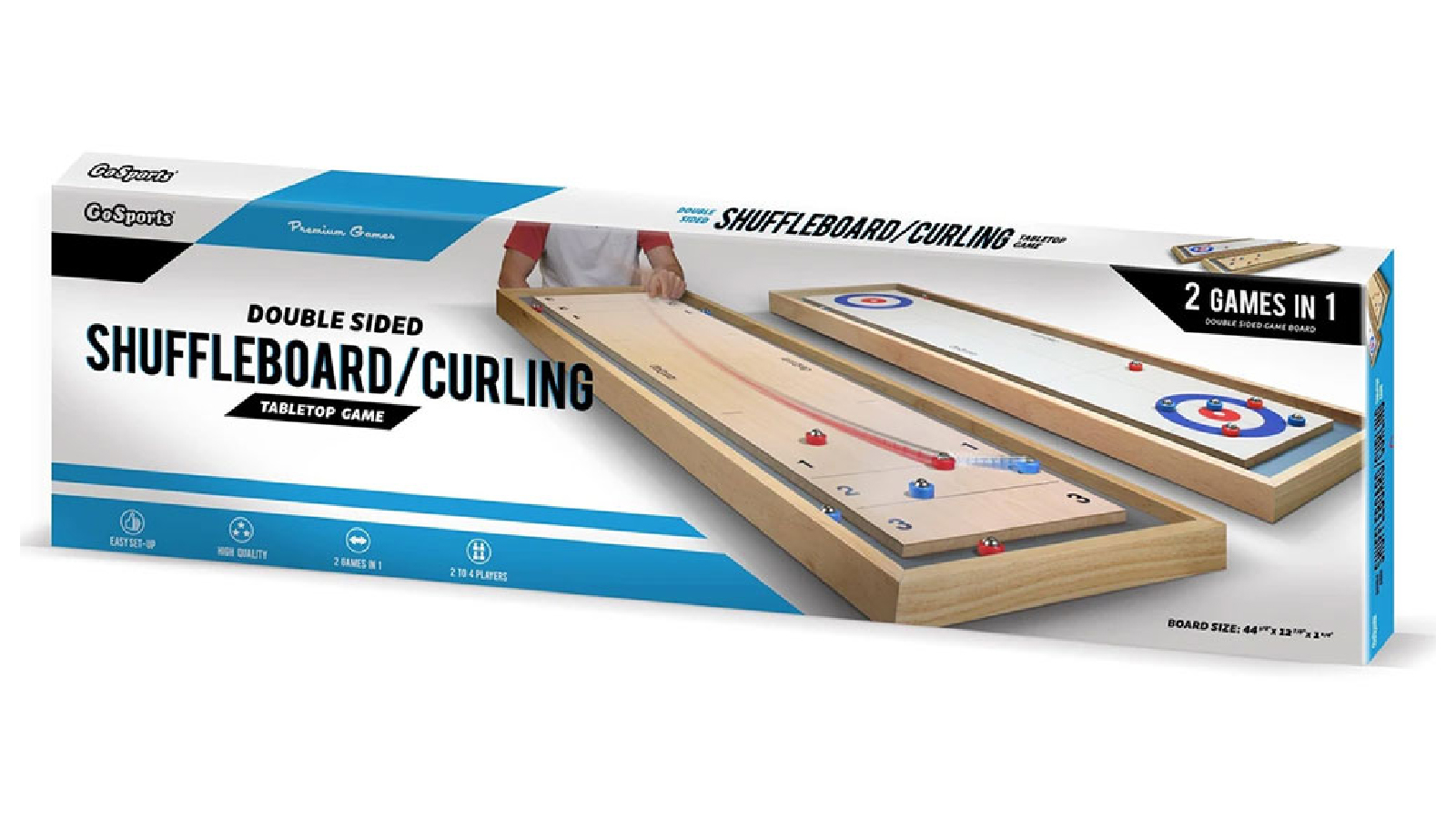 GoSports Shuffleboard And Curling 2-in-1 Game Table | Harvey Norman