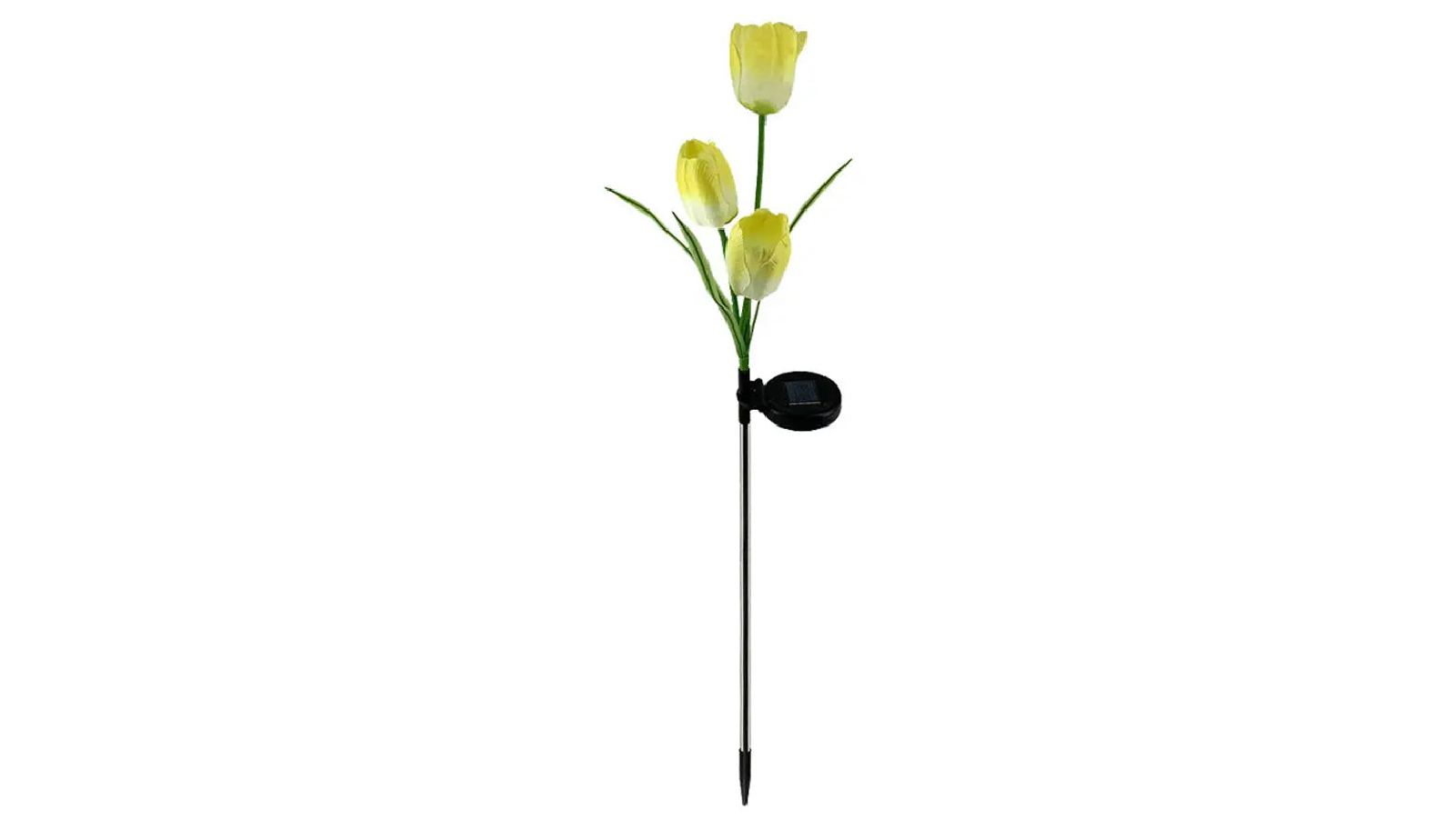 Vibe Geeks Yellow Solar Powered Tulip Flower Outdoor Garden Decoration ...