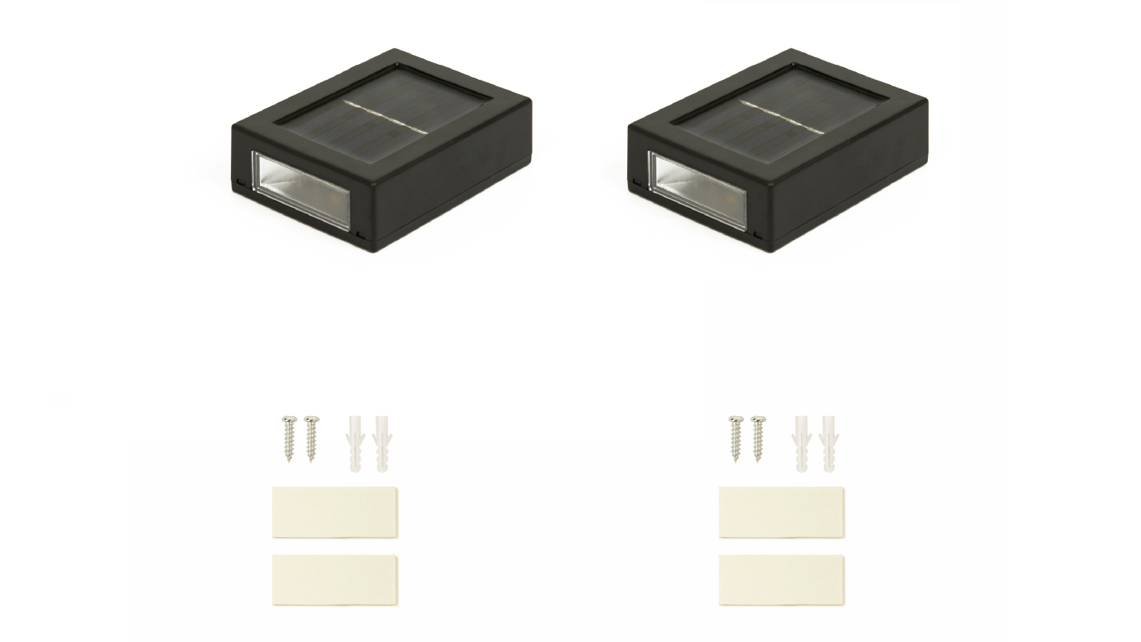 Serrano 2 Piece Outdoor Solar LED Deck Lights Garden Patio Pathway ...